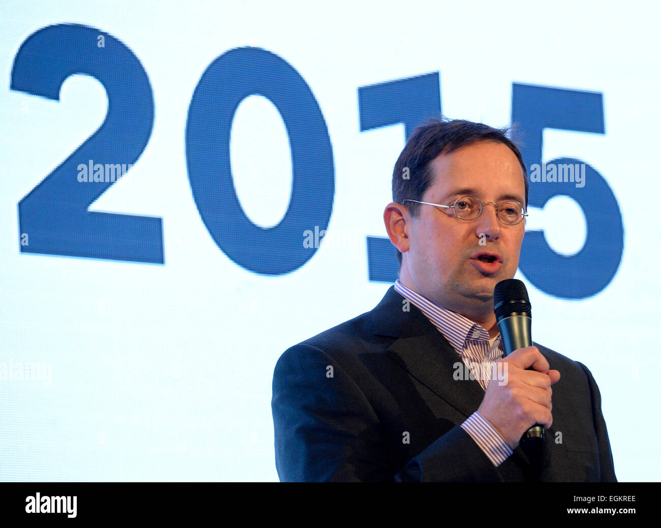 Prague, Czech Republic. 26th Feb, 2015. CEO of TV group Nova Christoph ...