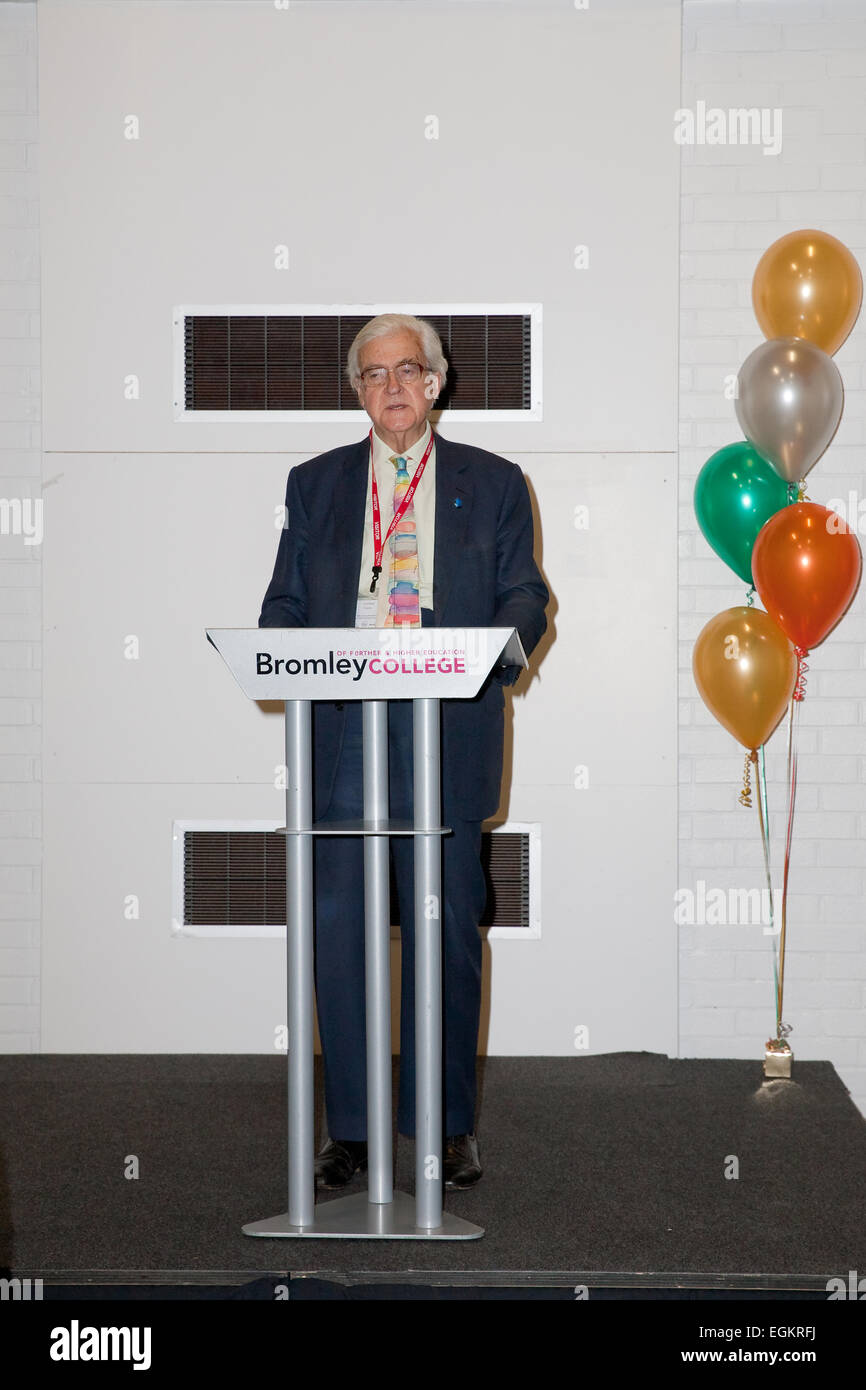 Former Education Secretary Lord Baker makes a speech at the opening of ...
