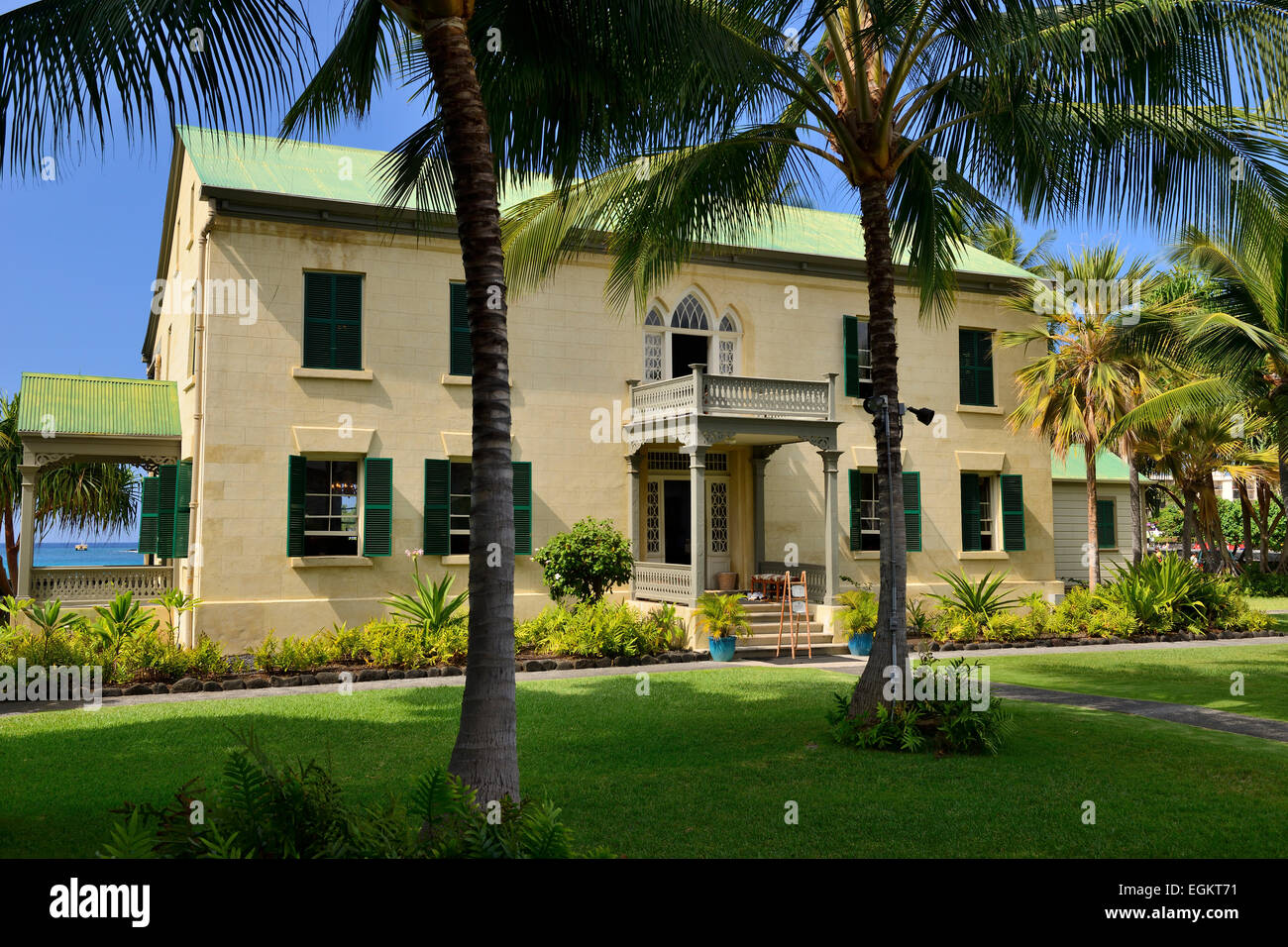 Hulihe'e Palace in Kailua-Kona, Big Island, USA Stock Photo - Alamy