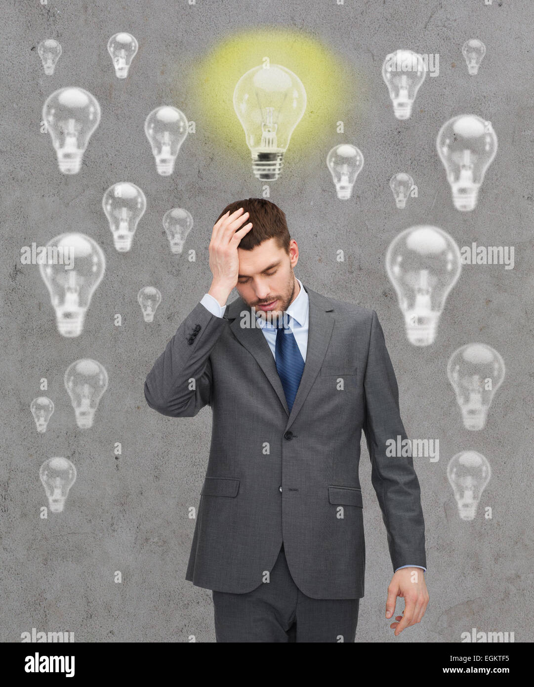 handsome businessman having problems Stock Photo - Alamy