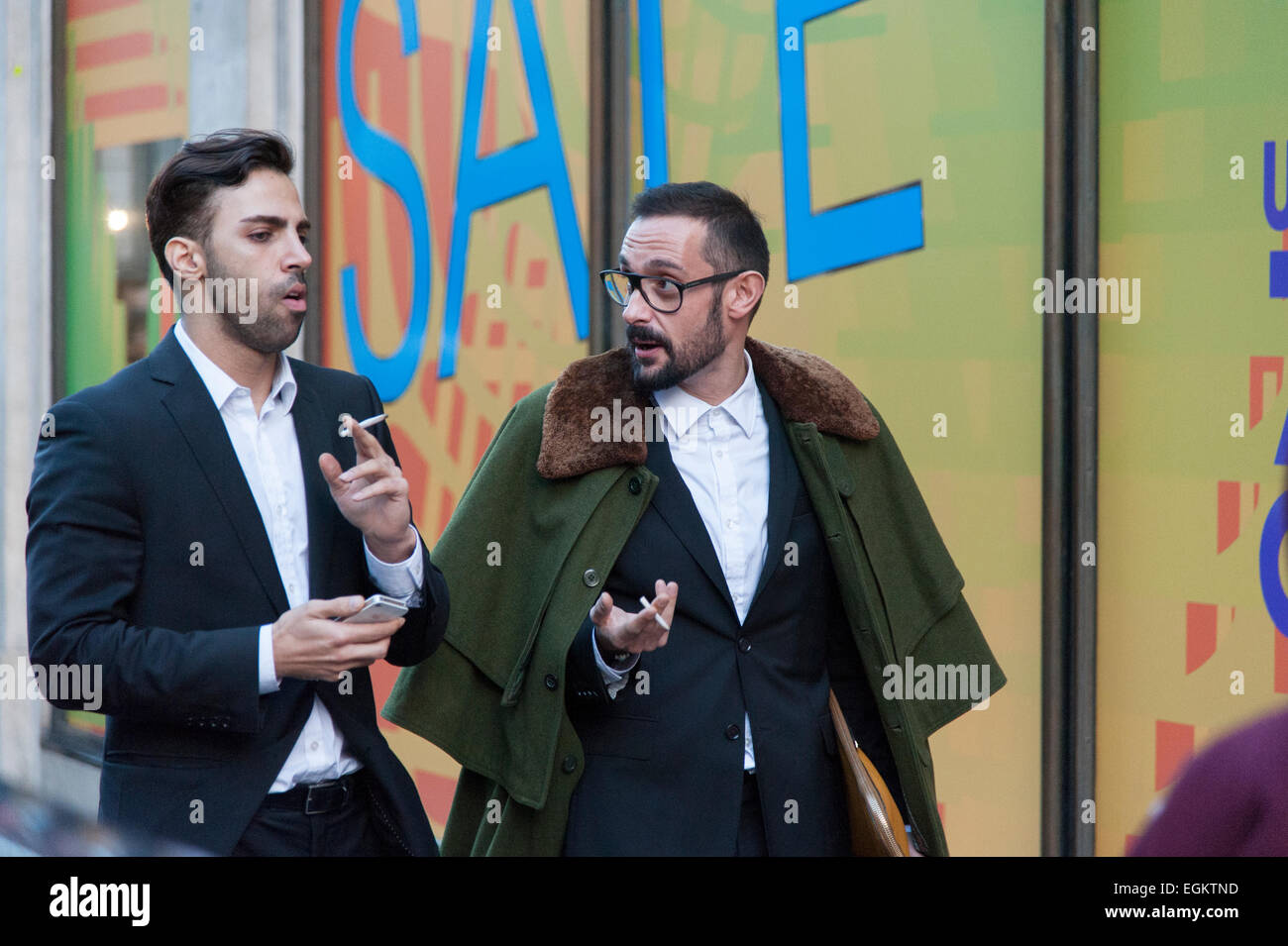 Two men smoking cigarettes hi-res stock photography and images - Alamy