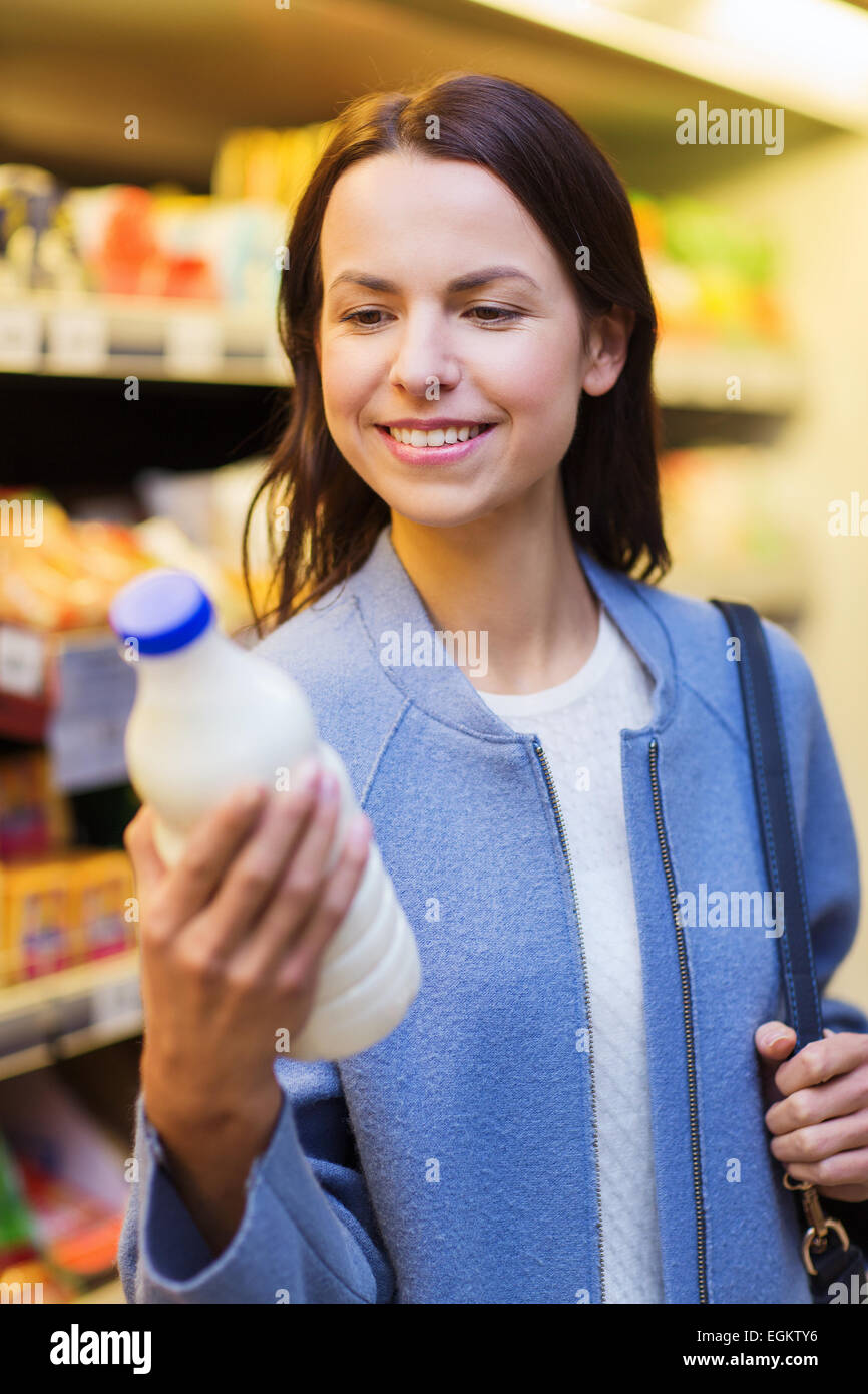 Shopper looking at milk hi-res stock photography and images - Alamy