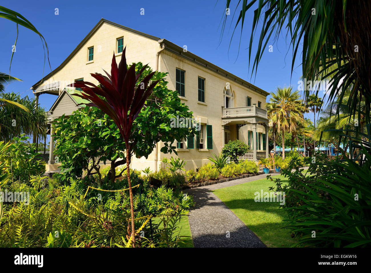 Hulihe'e Palace in Kailua-Kona, Big Island, USA Stock Photo - Alamy
