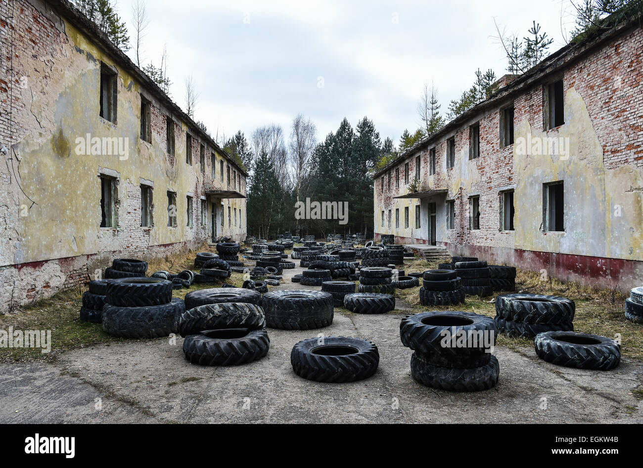 Former Soviet Army military training area in Ralsko, Czech Republic ...