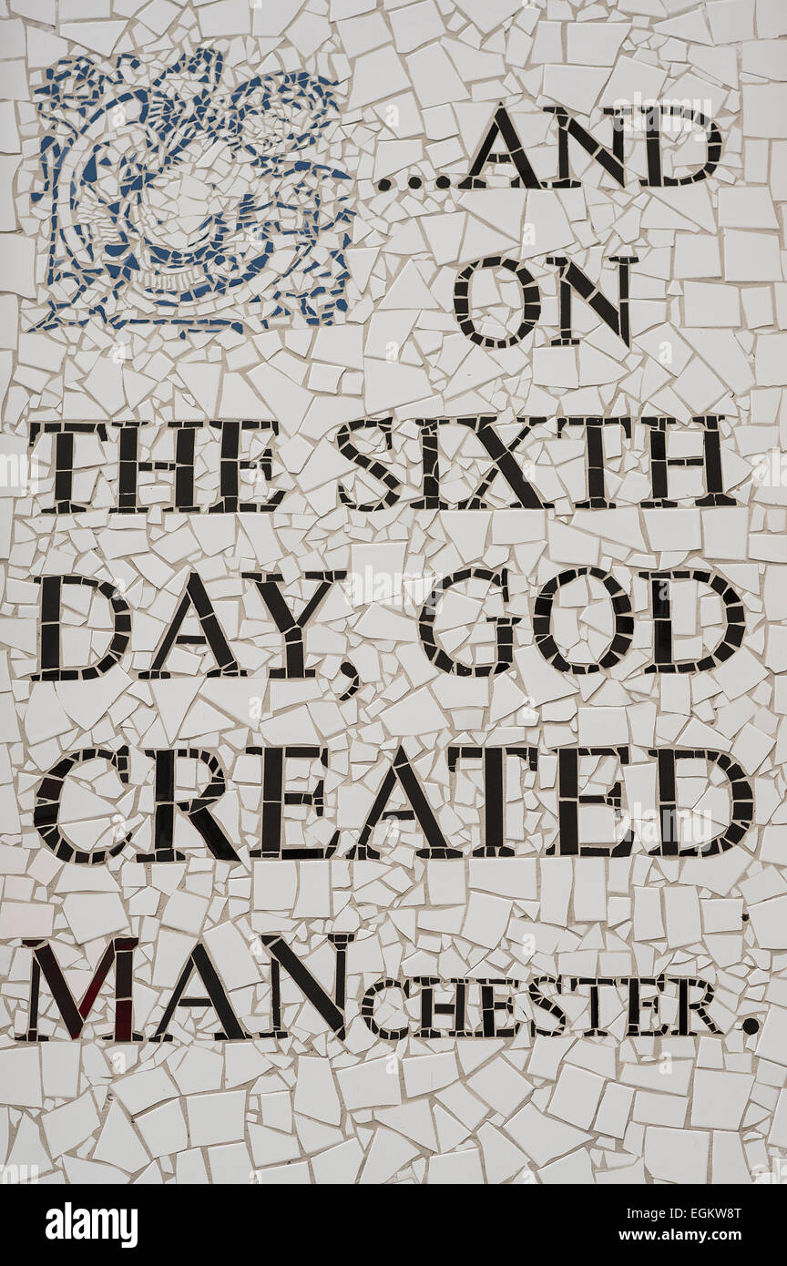 AND ON THE SIXTH DAY GOD CREATED MANCHESTER. Mosaic by Mark Kennedy on ...