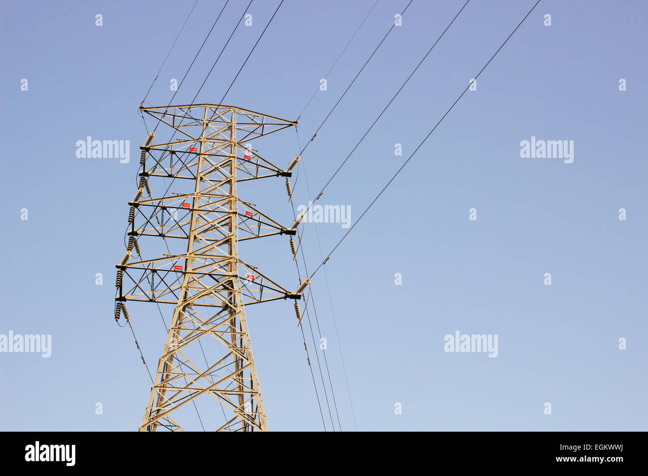 pylon and power lines Stock Photo - Alamy