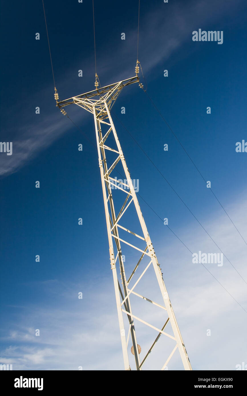 Metallic structure of transmission of electric current Stock Photo - Alamy