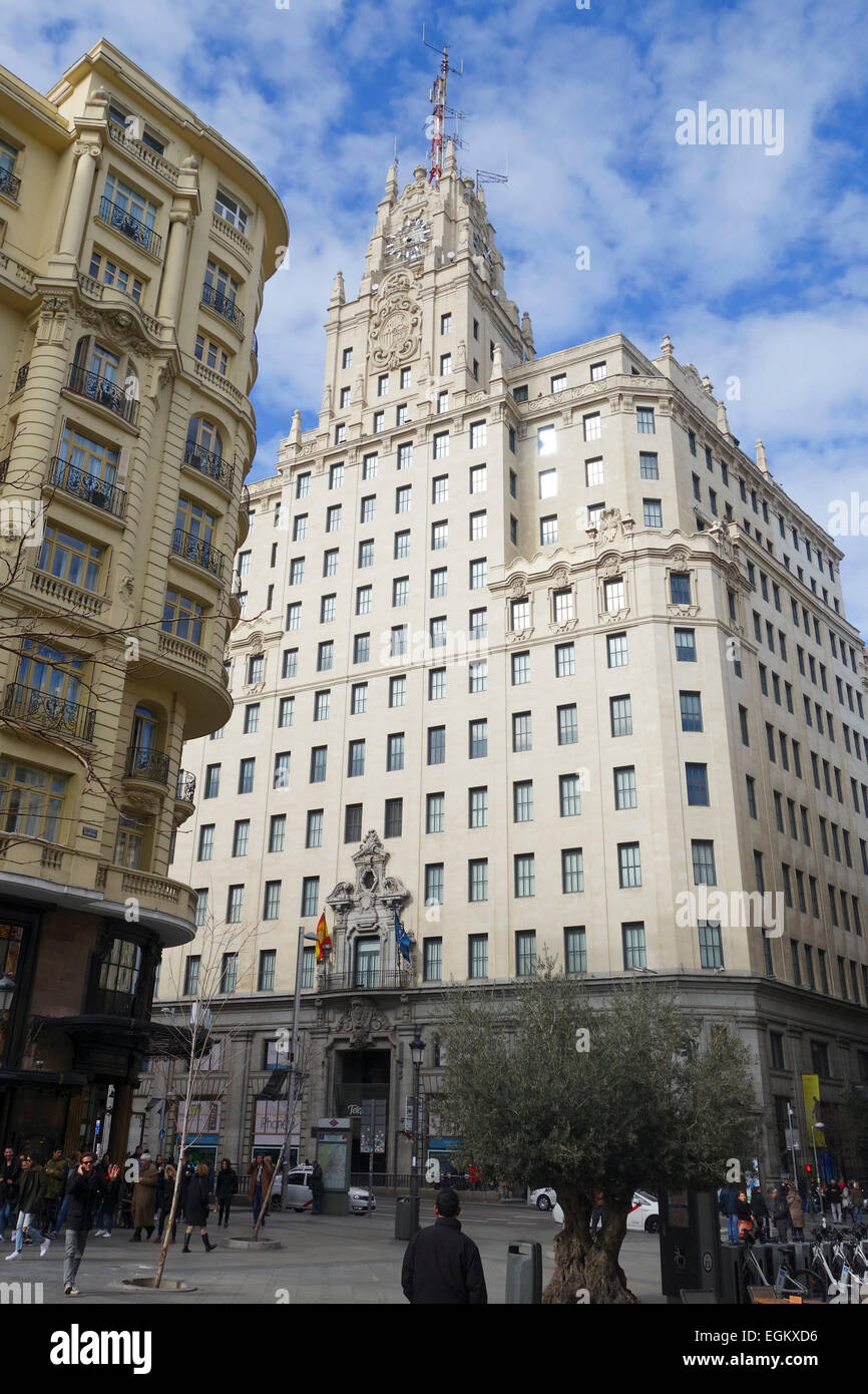 The Telefónica Building, skyscraper, Flagship Store of ...