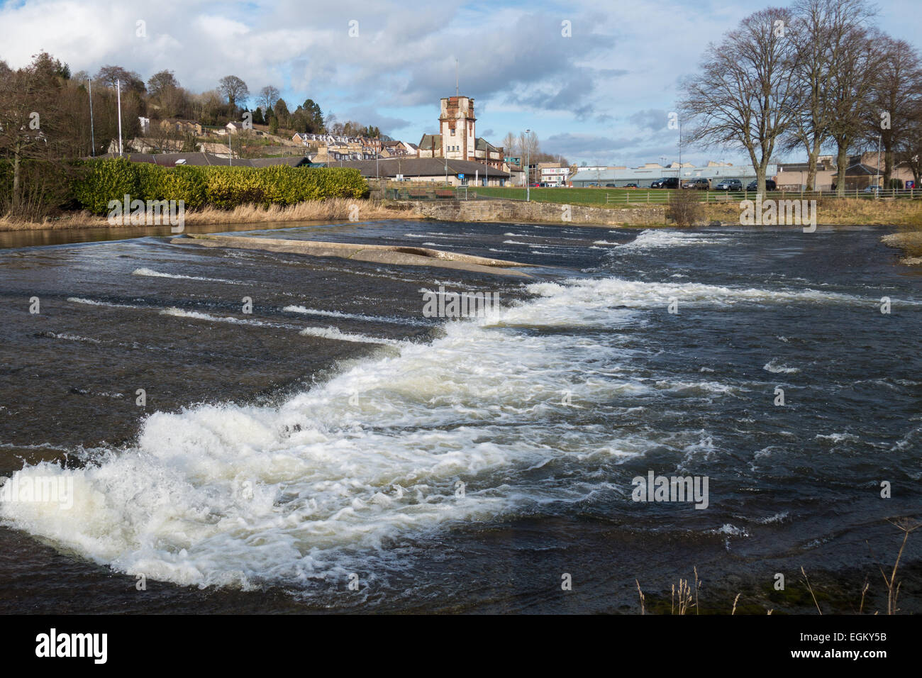 River Teviot, Hawick Stock Photo - Alamy