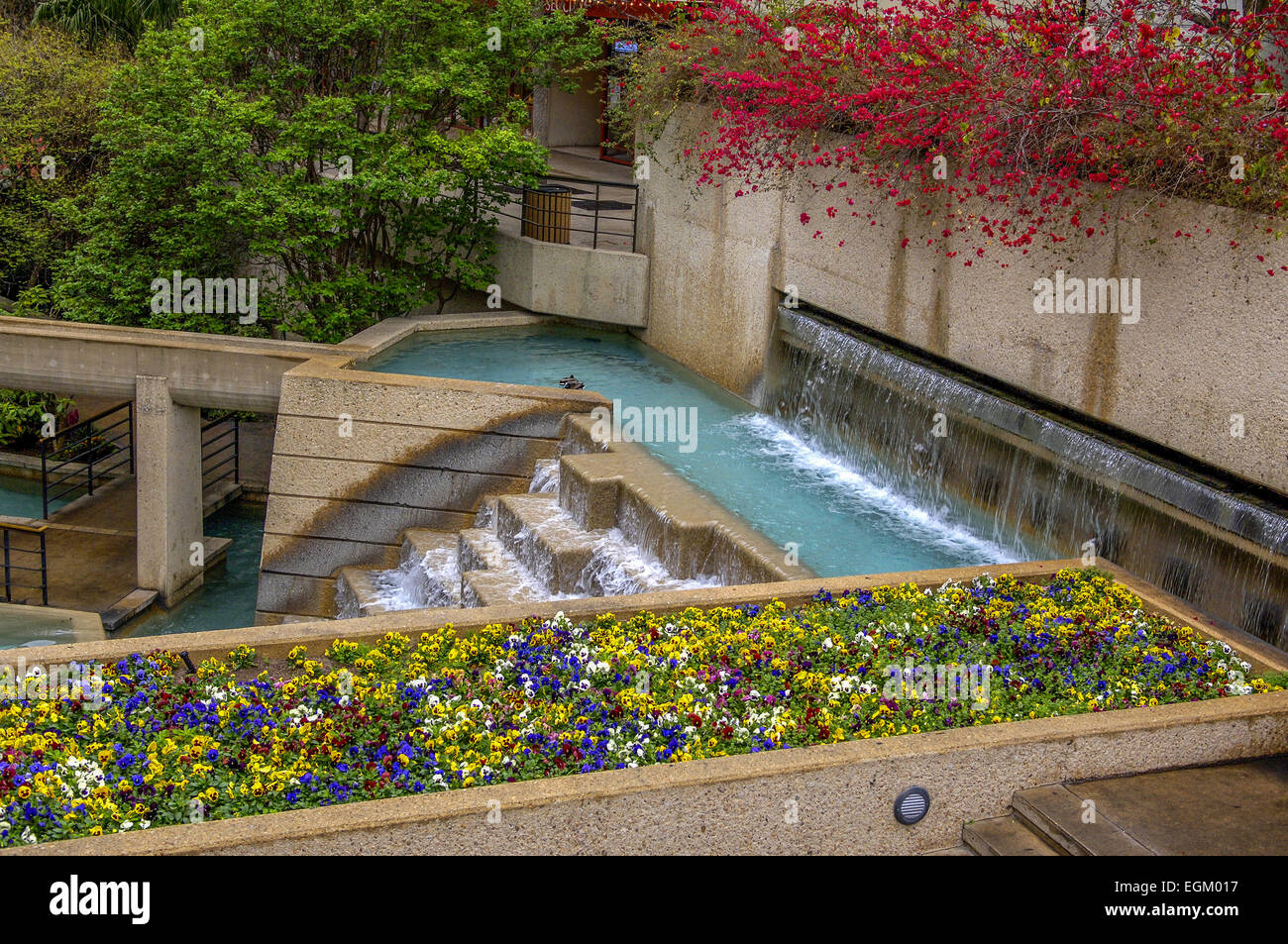 waterfall at the River Walk Stock Photo - Alamy