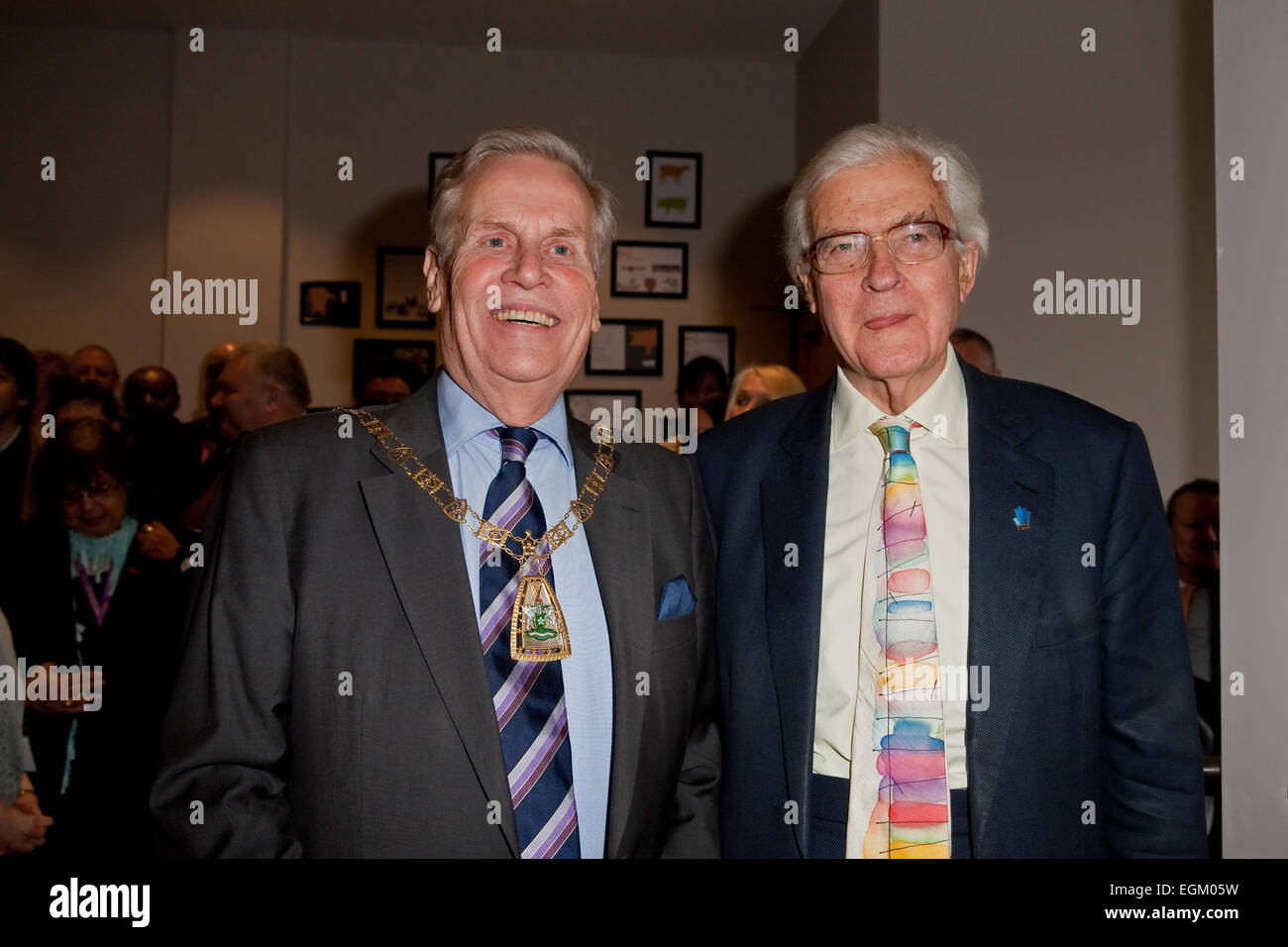 The Mayor of Bromley poses with Lord Baker at the opening of BR6 a ...