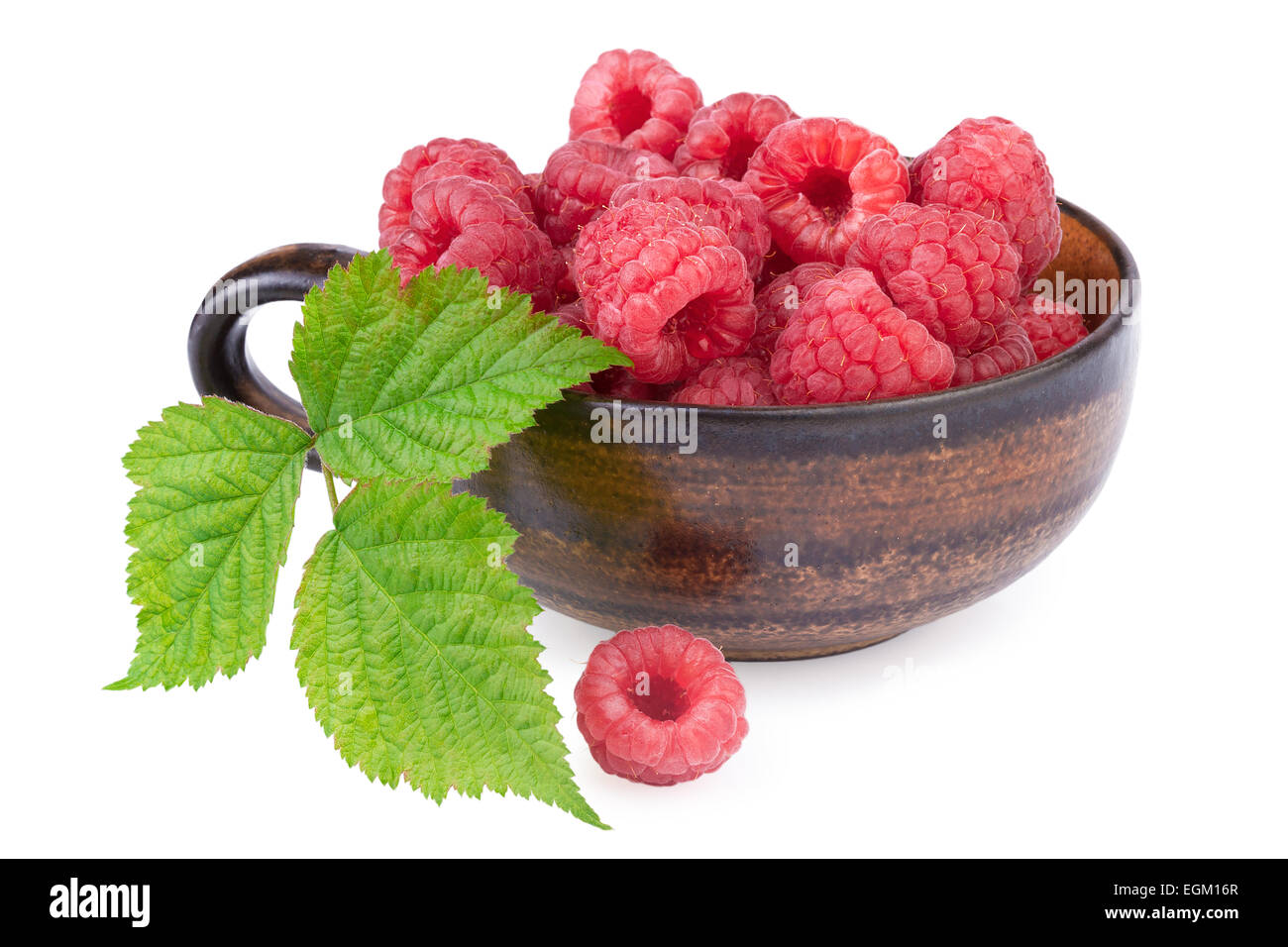 raspberry in a cup Stock Photo - Alamy