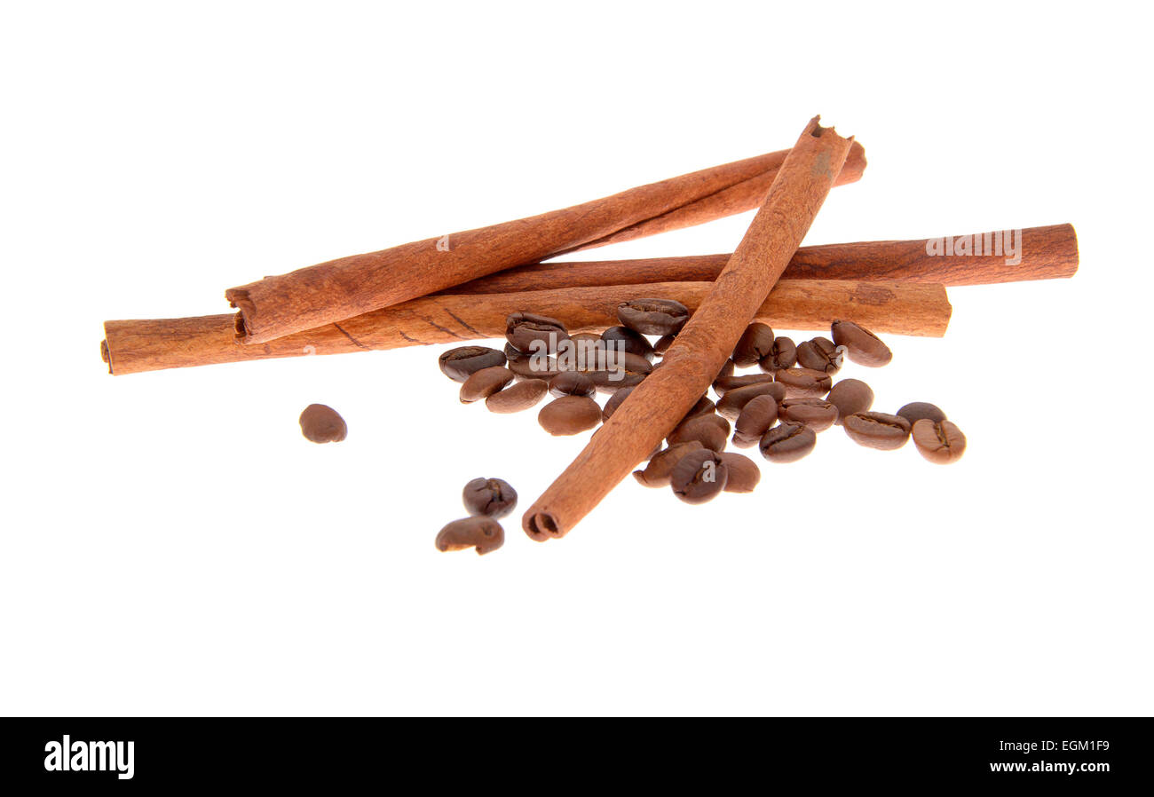 Coffee and Cinnamon. Isolated Stock Photo - Alamy