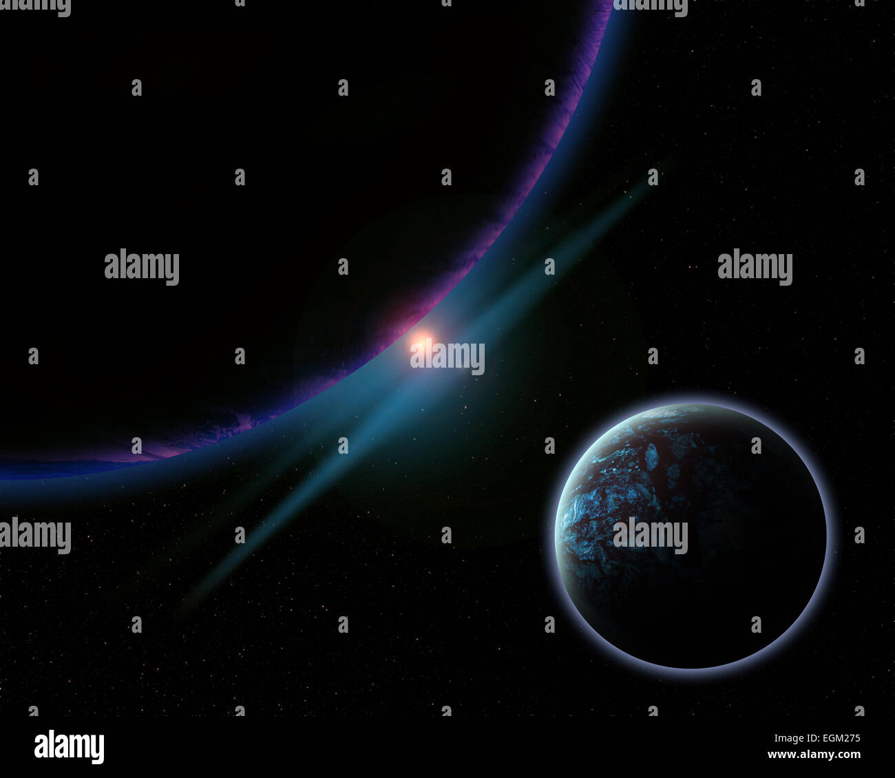 Alien earth like planet hi-res stock photography and images - Alamy