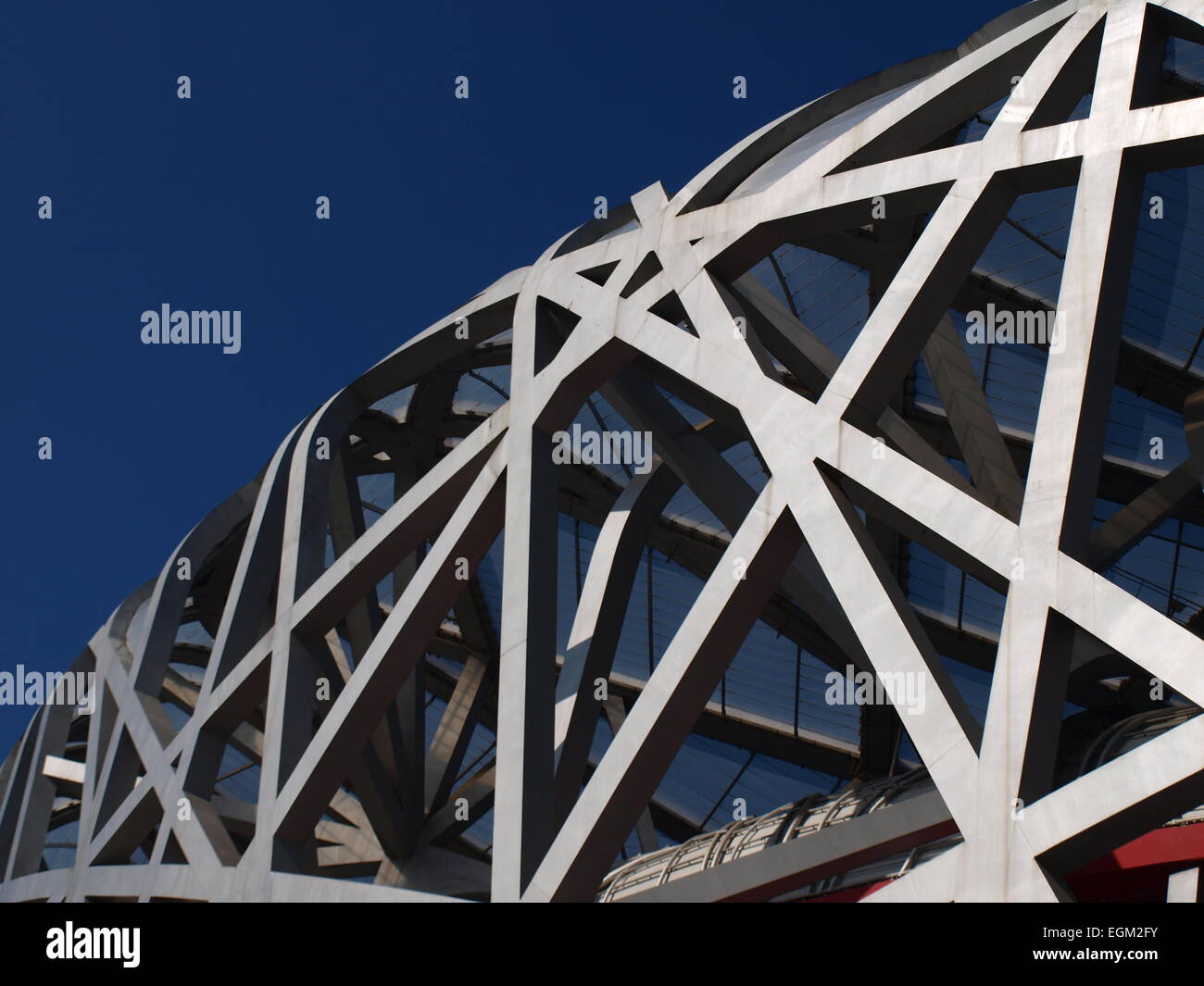 Ground view of the "Birds Nest'/"Beijing National Stadium", Beijing ...