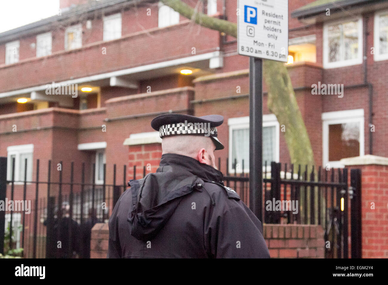 London, UK. 26th Feb, 2015. The London home of suspected ISIS militant ...