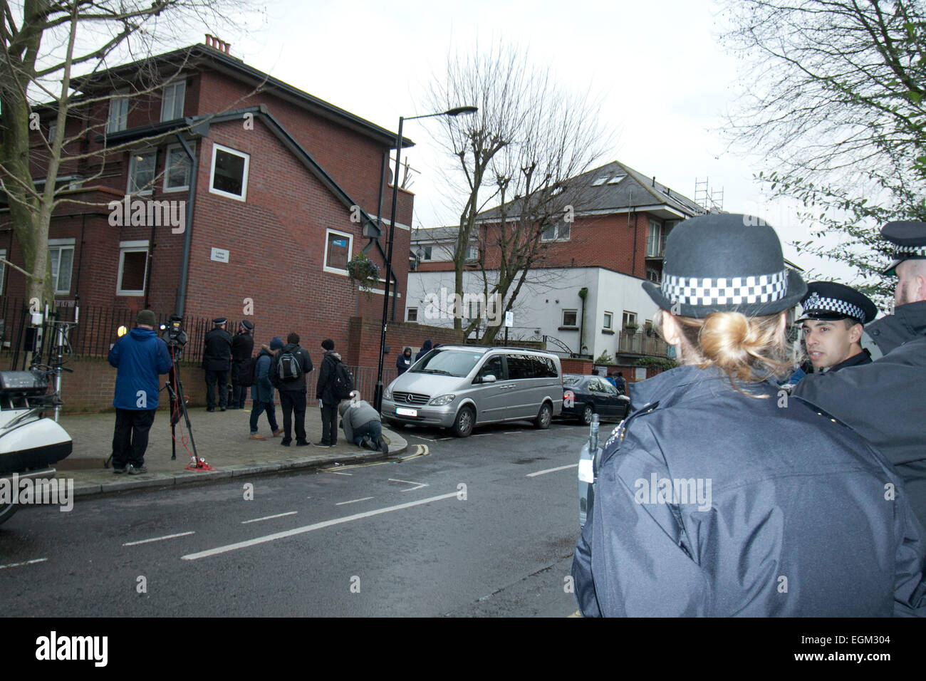 London UK.26th February 2015. The London home where suspected ISIS ...