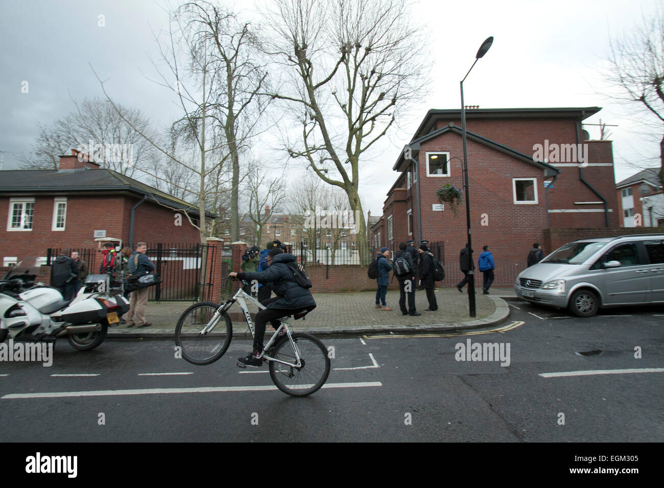London UK.26th February 2015. The London home where suspected ISIS ...