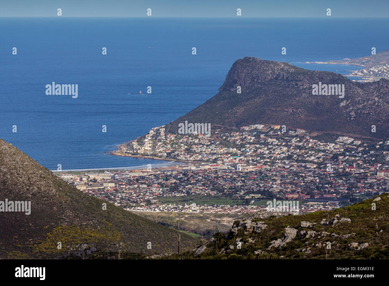 Aerial view of Fish Hoek Stock Photo - Alamy