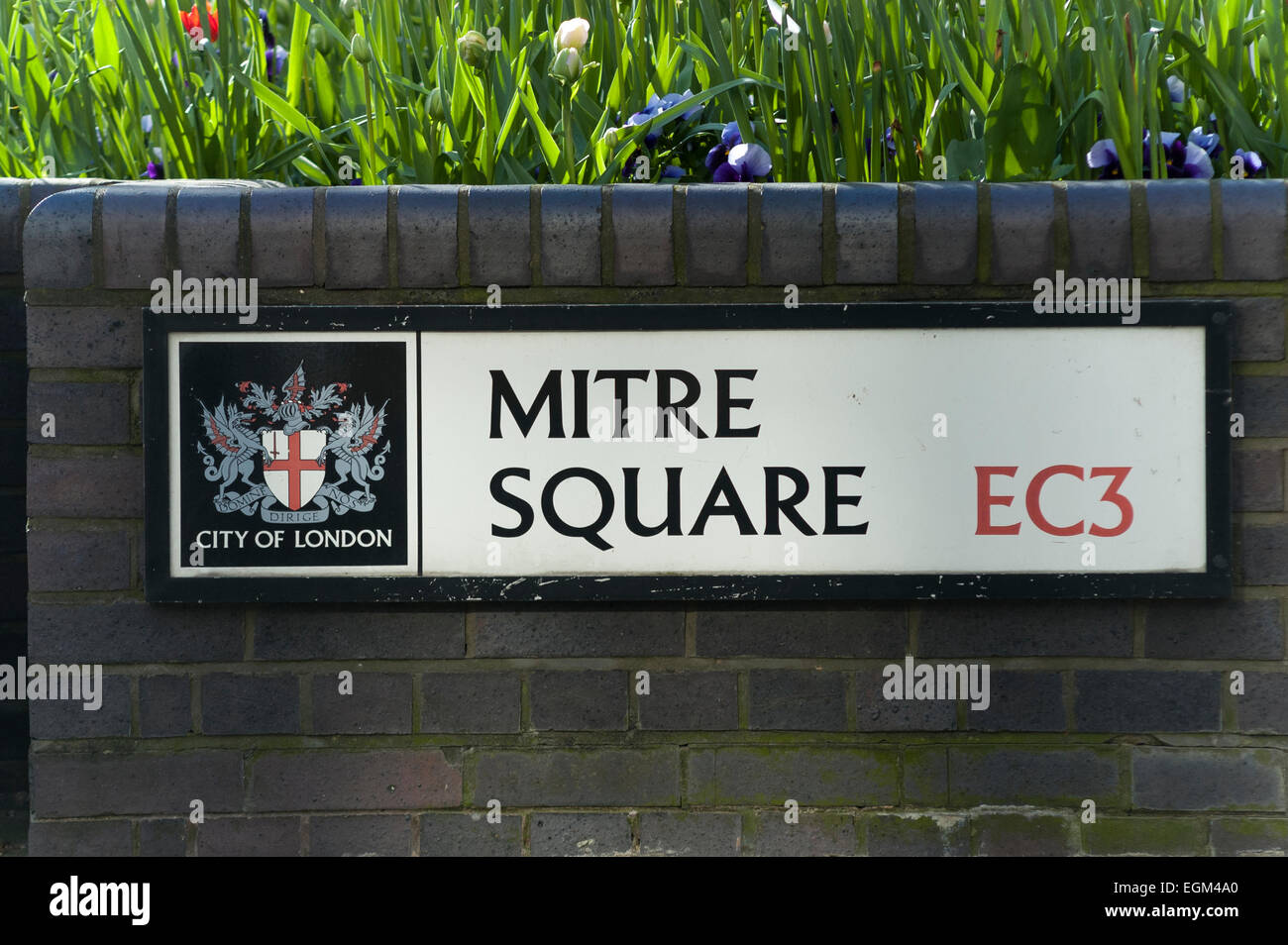 Mitre Square Street Sign, London, Britain Stock Photo - Alamy