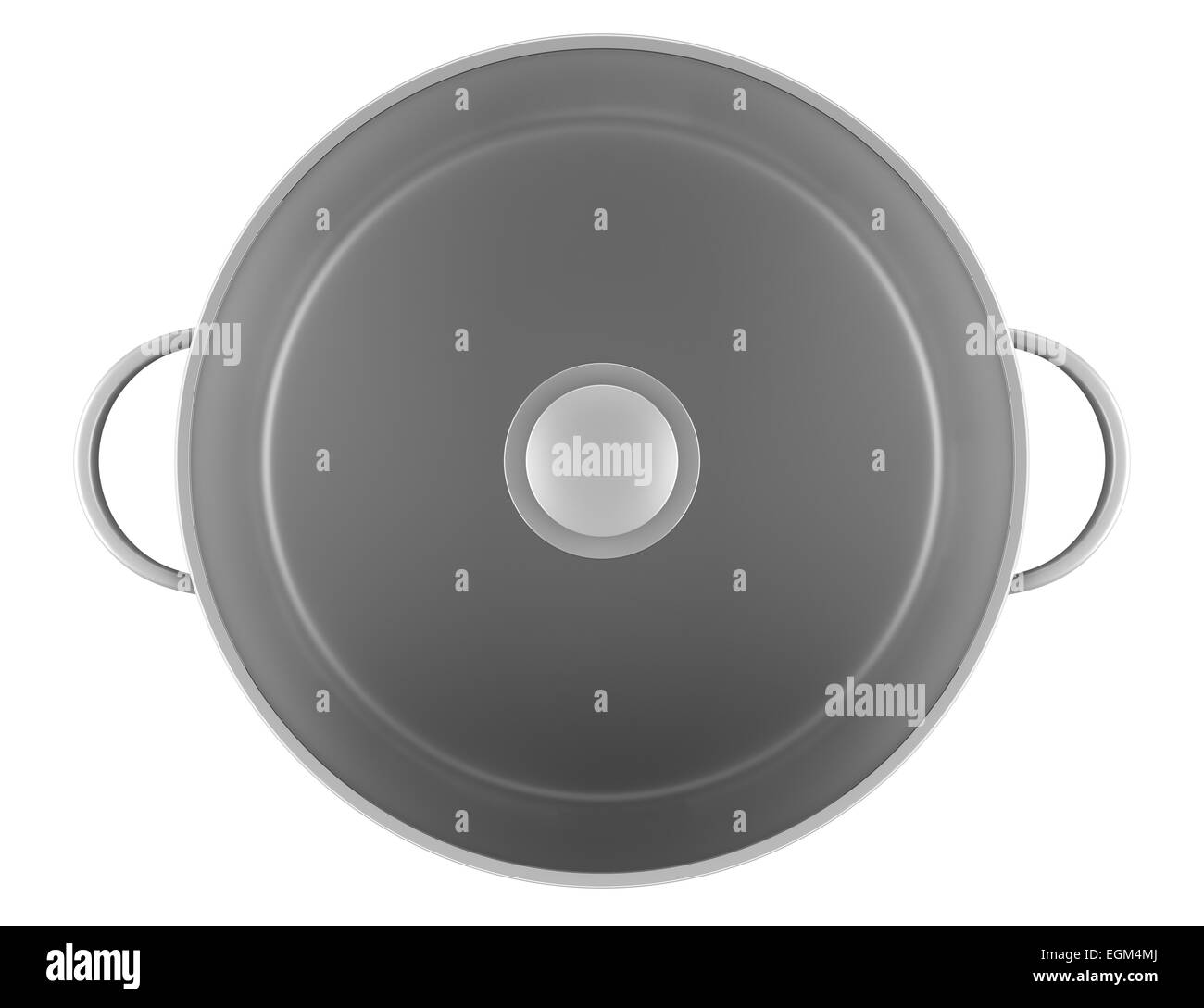 top view of gray cooking pan isolated on white background Stock Photo ...