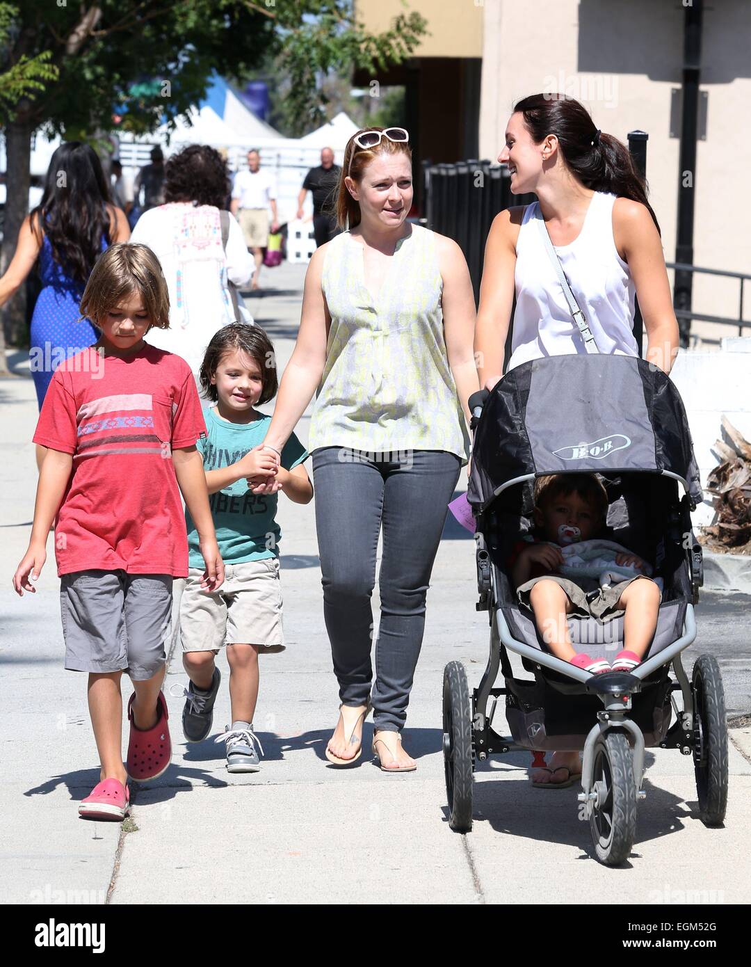 Melissa Joan Hart Out And About With Her Three Sons On Ventura Boulevard Featuring Melissa Joan