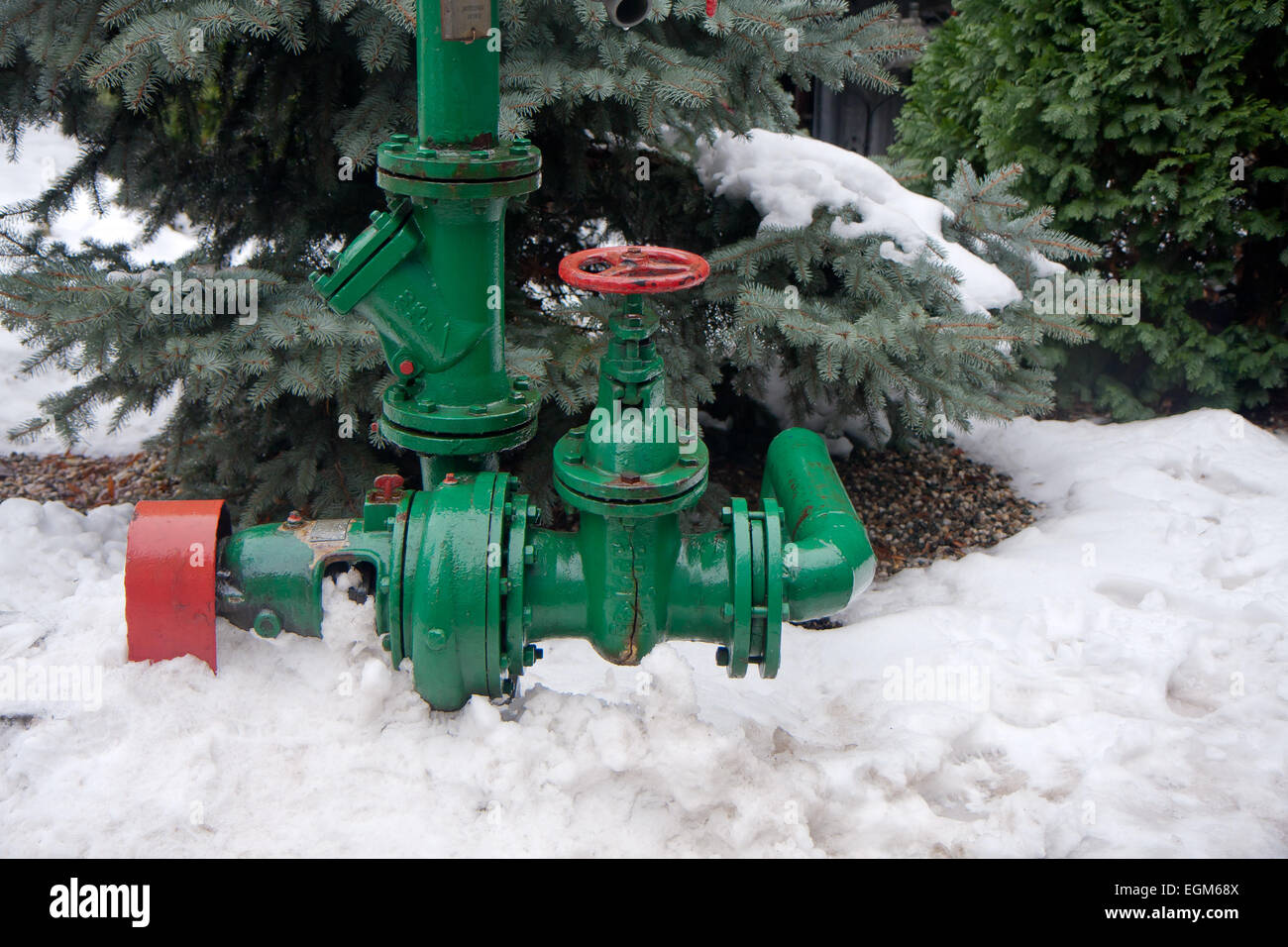 The metal gas valve in a coal mine Stock Photo - Alamy