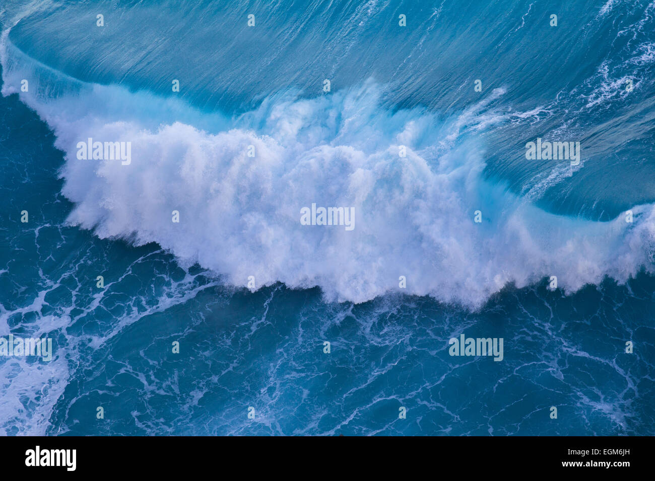 Aerial view of powerful wave breaking near shore Stock Photo - Alamy