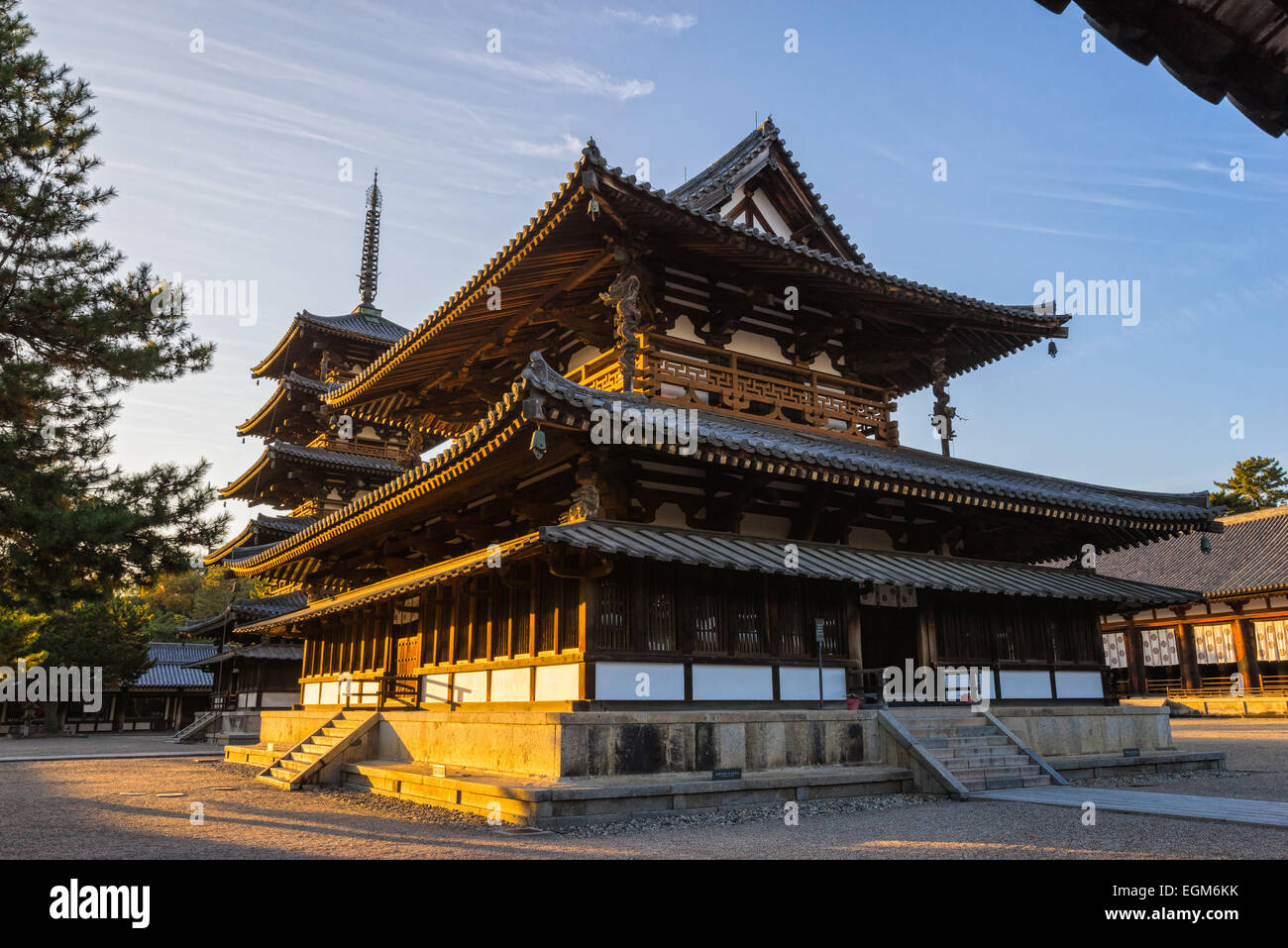 Horyu-ji Temple in Nara, Unesco world Heritage site, Japan Stock Photo ...