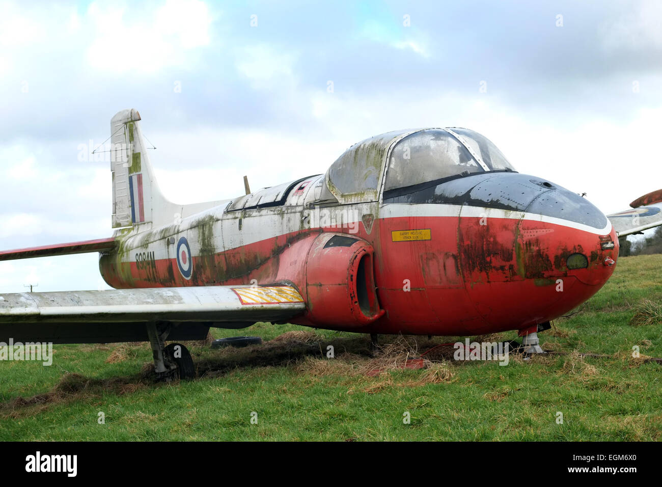 Aging old Jet Provost RAF basi jet trainer from 1960's now rotting in ...