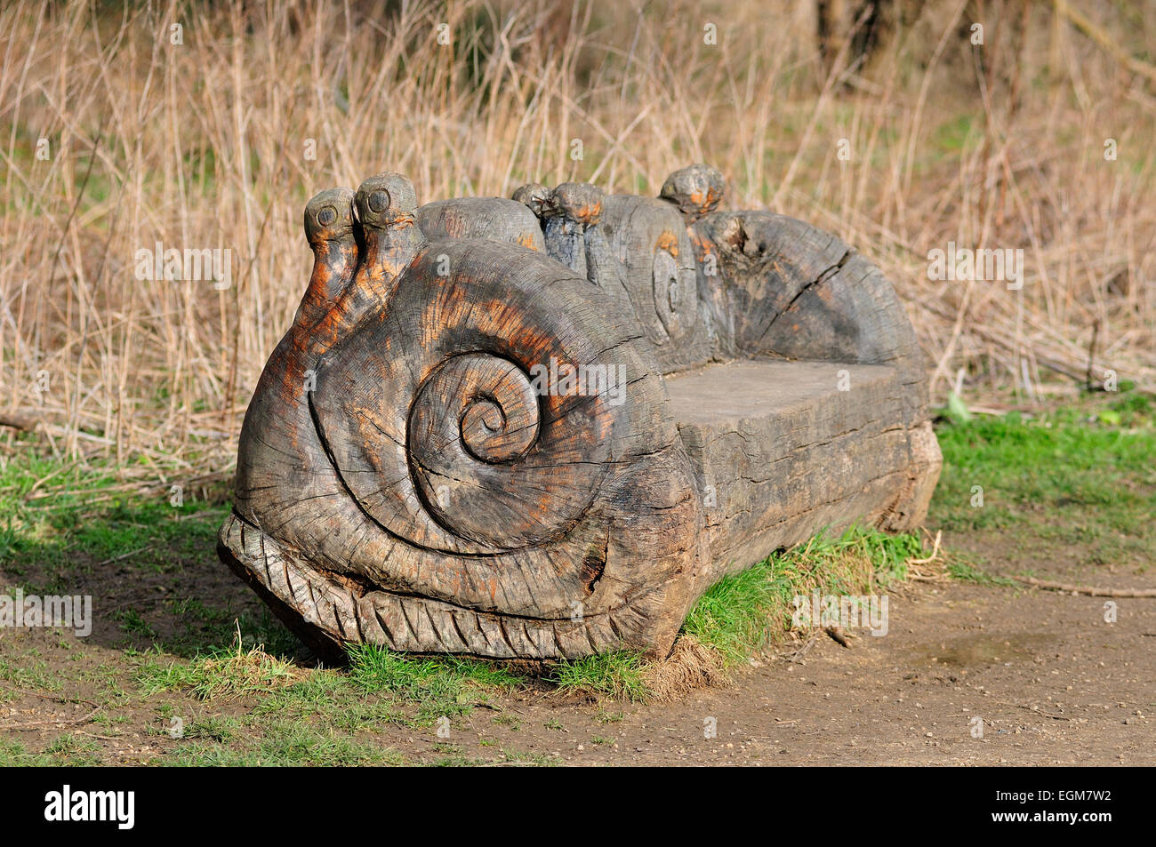 Wooden carved bench hi-res stock photography and images - Alamy