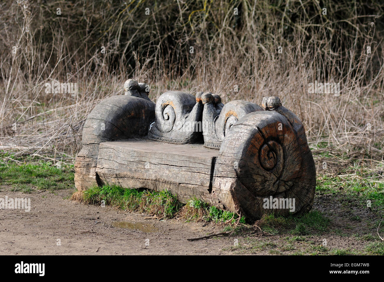 Wooden carved bench hi-res stock photography and images - Alamy