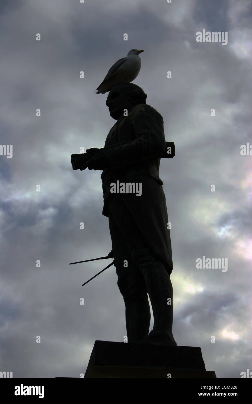 captain cook with pigeon Stock Photo - Alamy