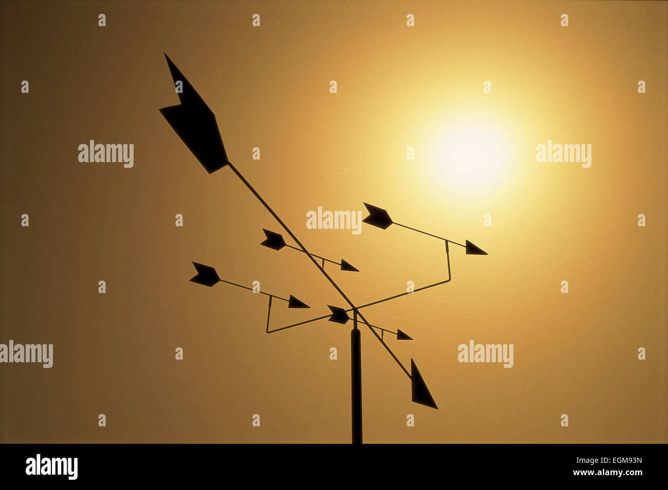 Weather Vane Sun Stock Photo - Alamy