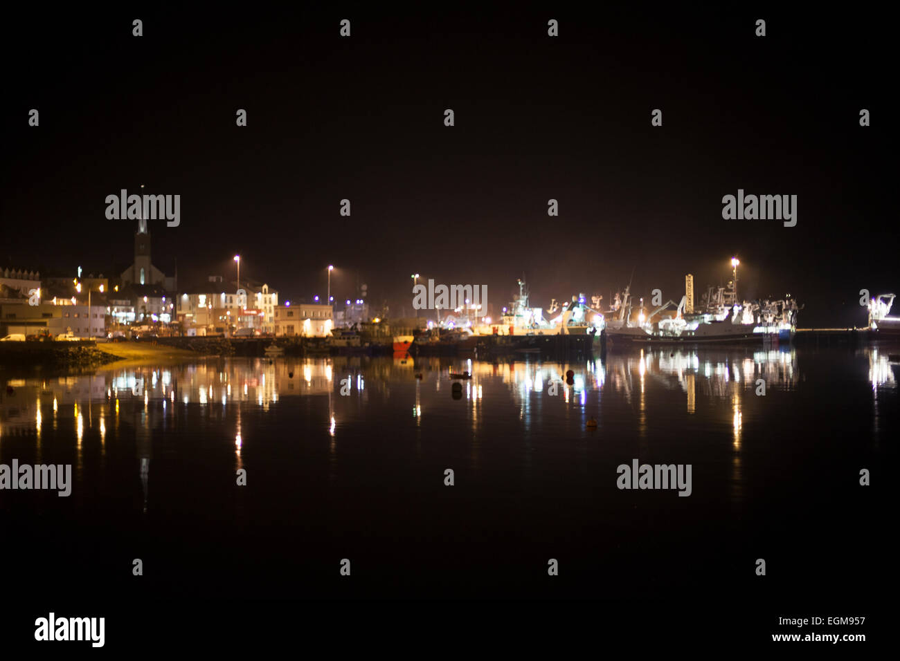 Killybegs pier at night, Co. Donegal, Ireland Stock Photo - Alamy