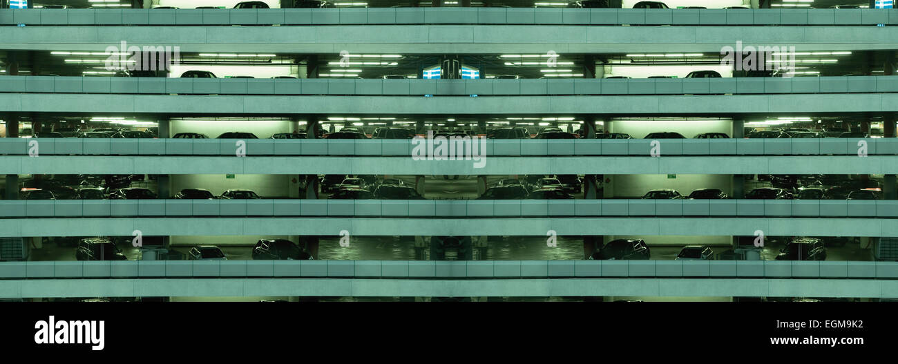 Public Parking Garage Panoramic Stock Photo - Alamy