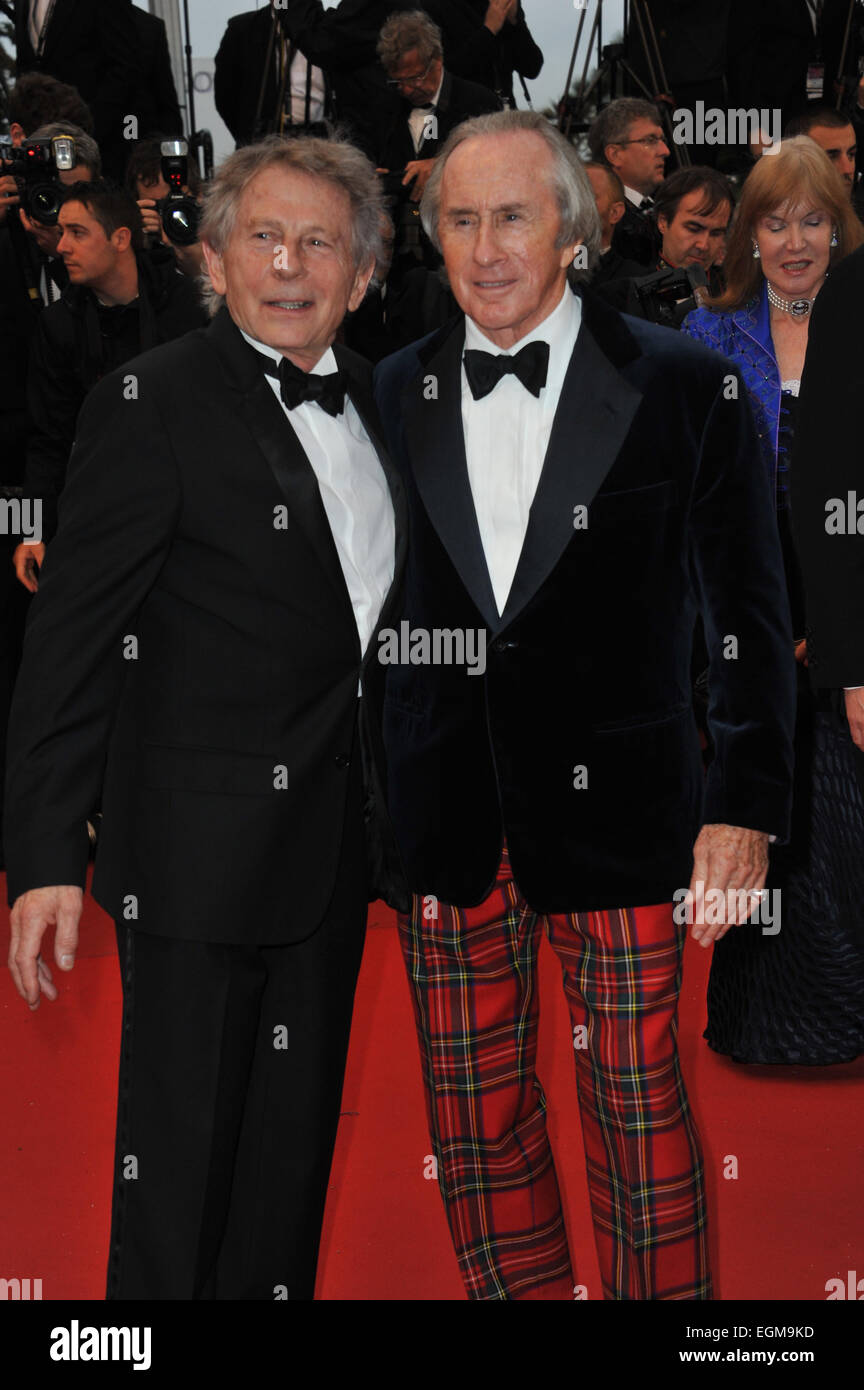 CANNES, FRANCE - MAY 22, 2013: Jackie Stewart & Roman Polanski at gala ...