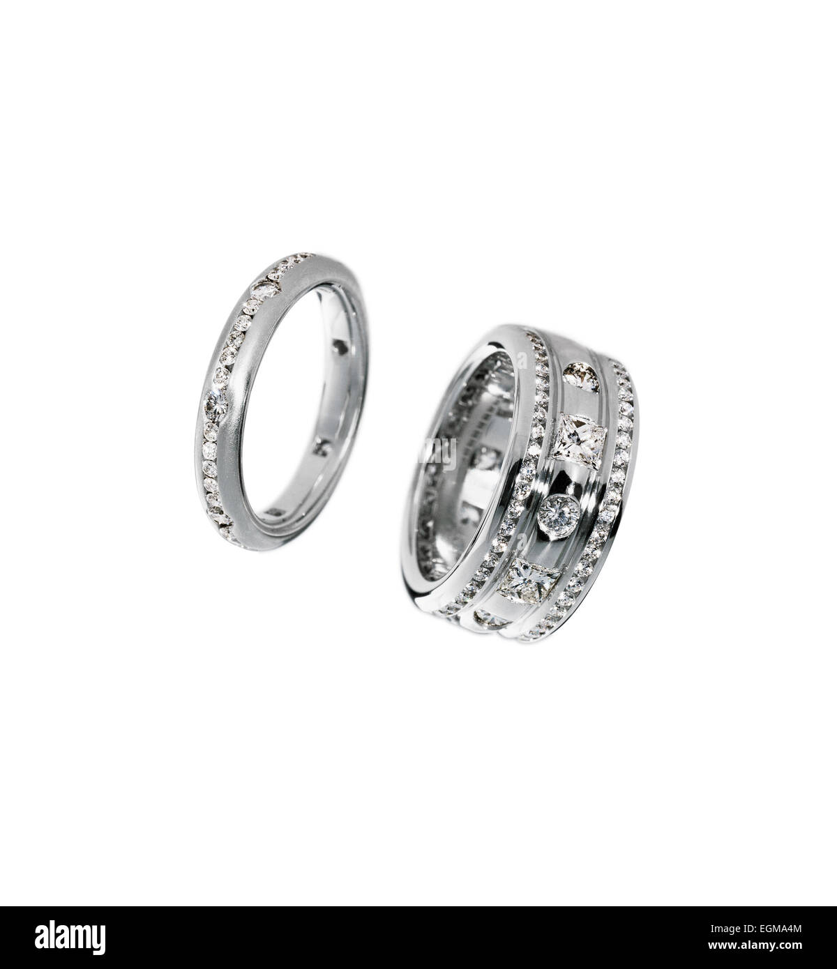 Two Wedding Rings Stock Photo - Alamy