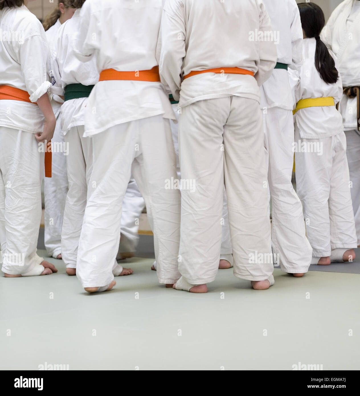 Young Children in Karate Class Stock Photo - Alamy