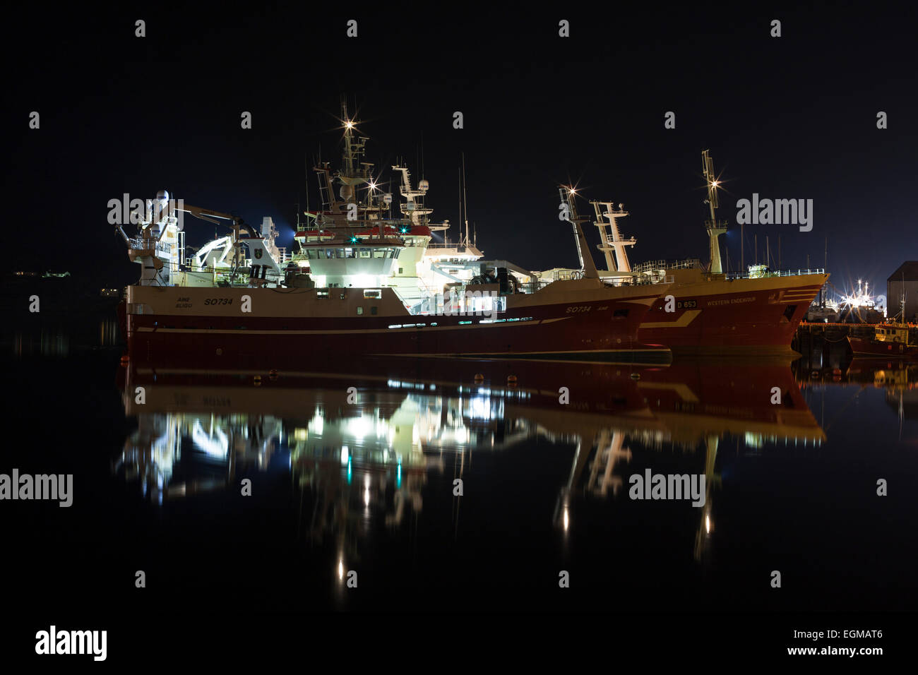 Killybegs pier at night, Co. Donegal, Ireland Stock Photo - Alamy