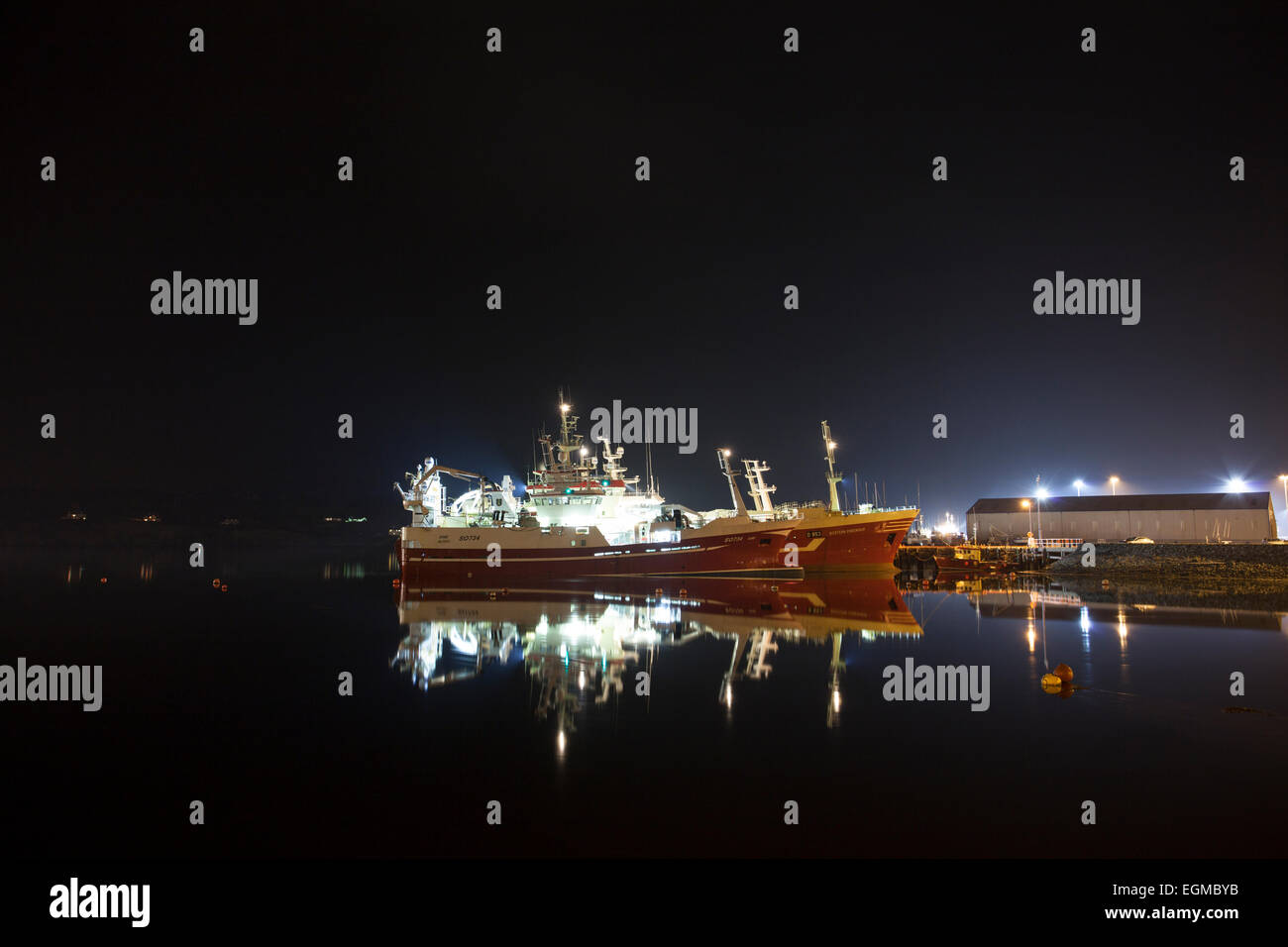 Killybegs pier at night, Co. Donegal, Ireland Stock Photo - Alamy