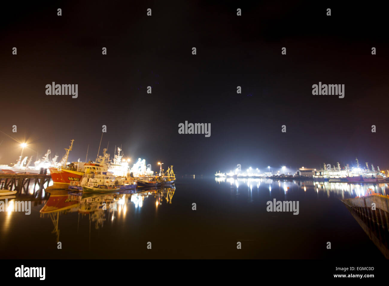 Killybegs pier at night, Co. Donegal, Ireland Stock Photo - Alamy