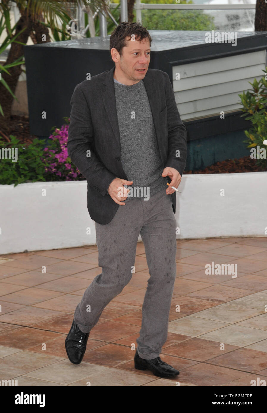CANNES, FRANCE - MAY 18, 2013: Mathieu Amalric at the photocall for his ...
