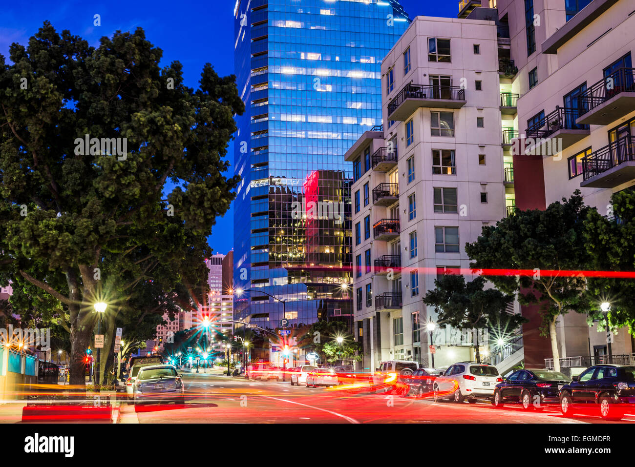 View of Downtown San Diego at night. San Diego, California, United ... View of Downtown San Diego at night. San Diego, California, United ...