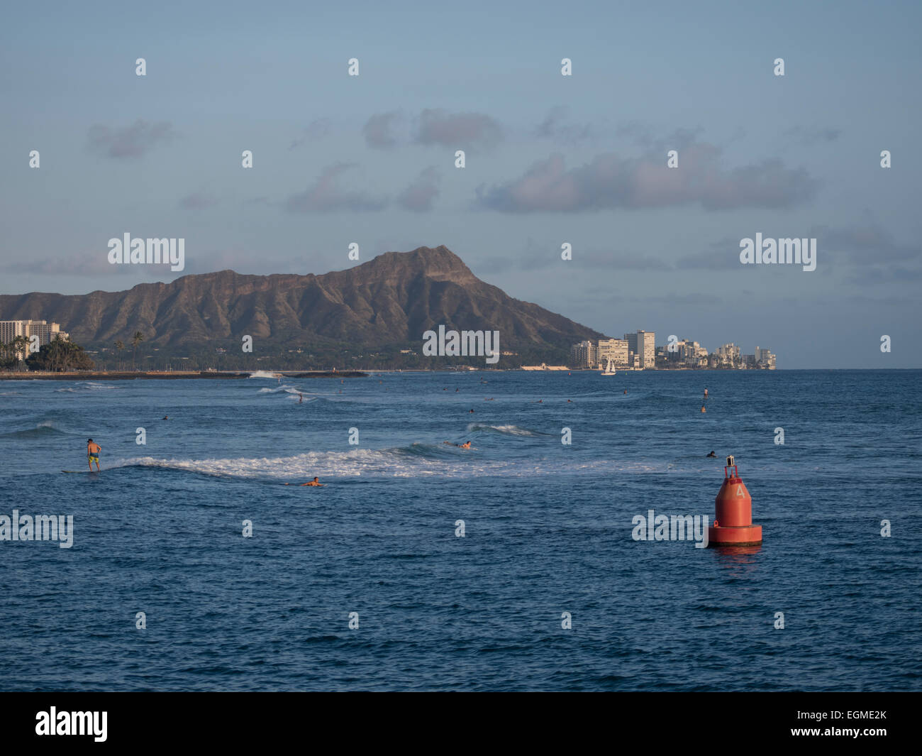 A view of Diamond Head from Point Panic Stock Photo - Alamy