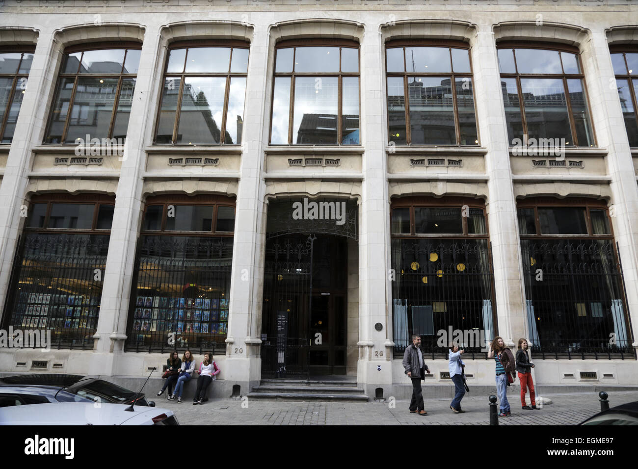 Exterior view of Belgian Comic Strip Center, Brussels, Belgium Stock ...