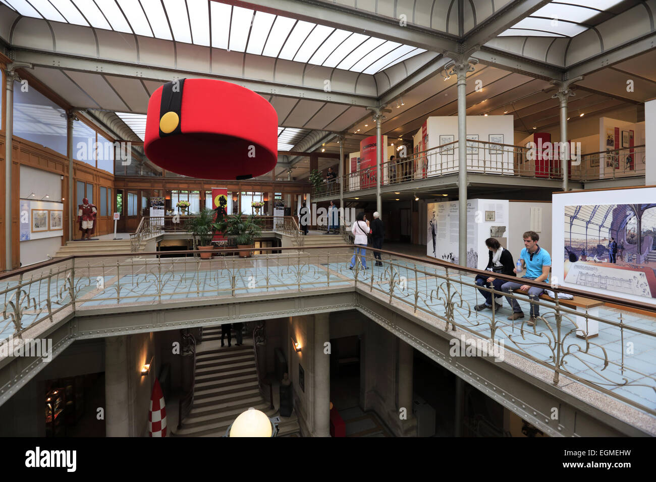interior of exhibition hall of Belgian comic strip center, Brussels ...