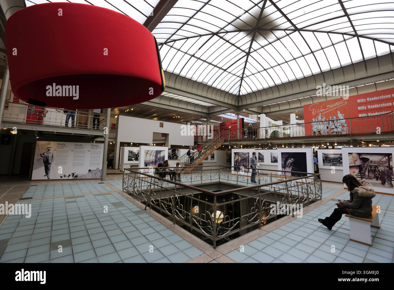 interior of exhibition hall of Belgian comic strip center, Brussels ...