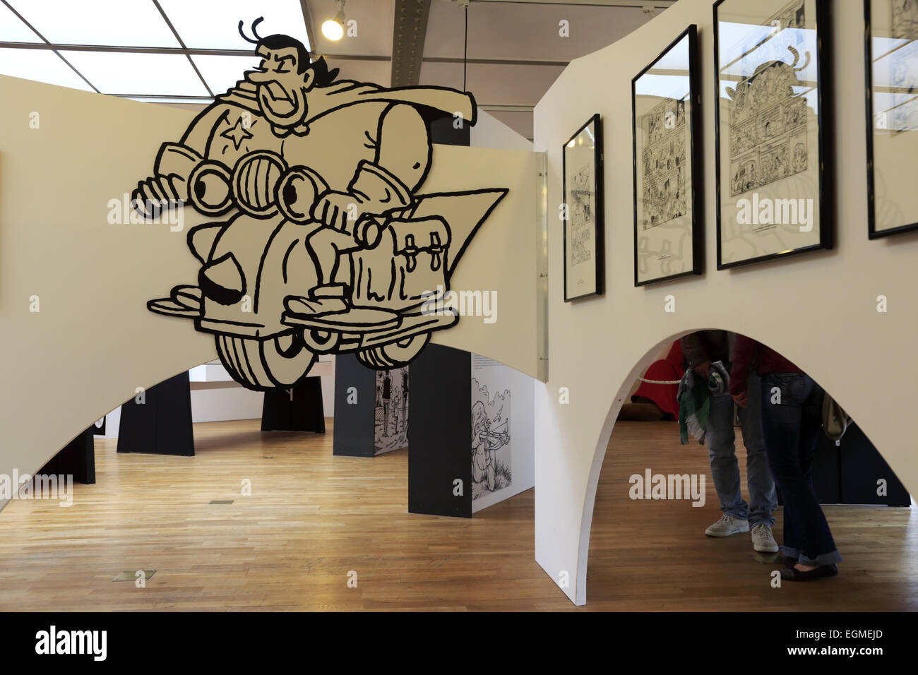 Interior of exhibition hall of Belgian comic strip center, Brussels ...