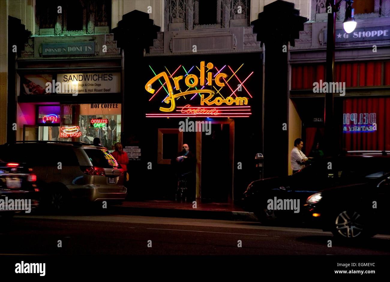 The Frolic Room bar and neon sign on Hollywood Boulevard in Hollywood ...